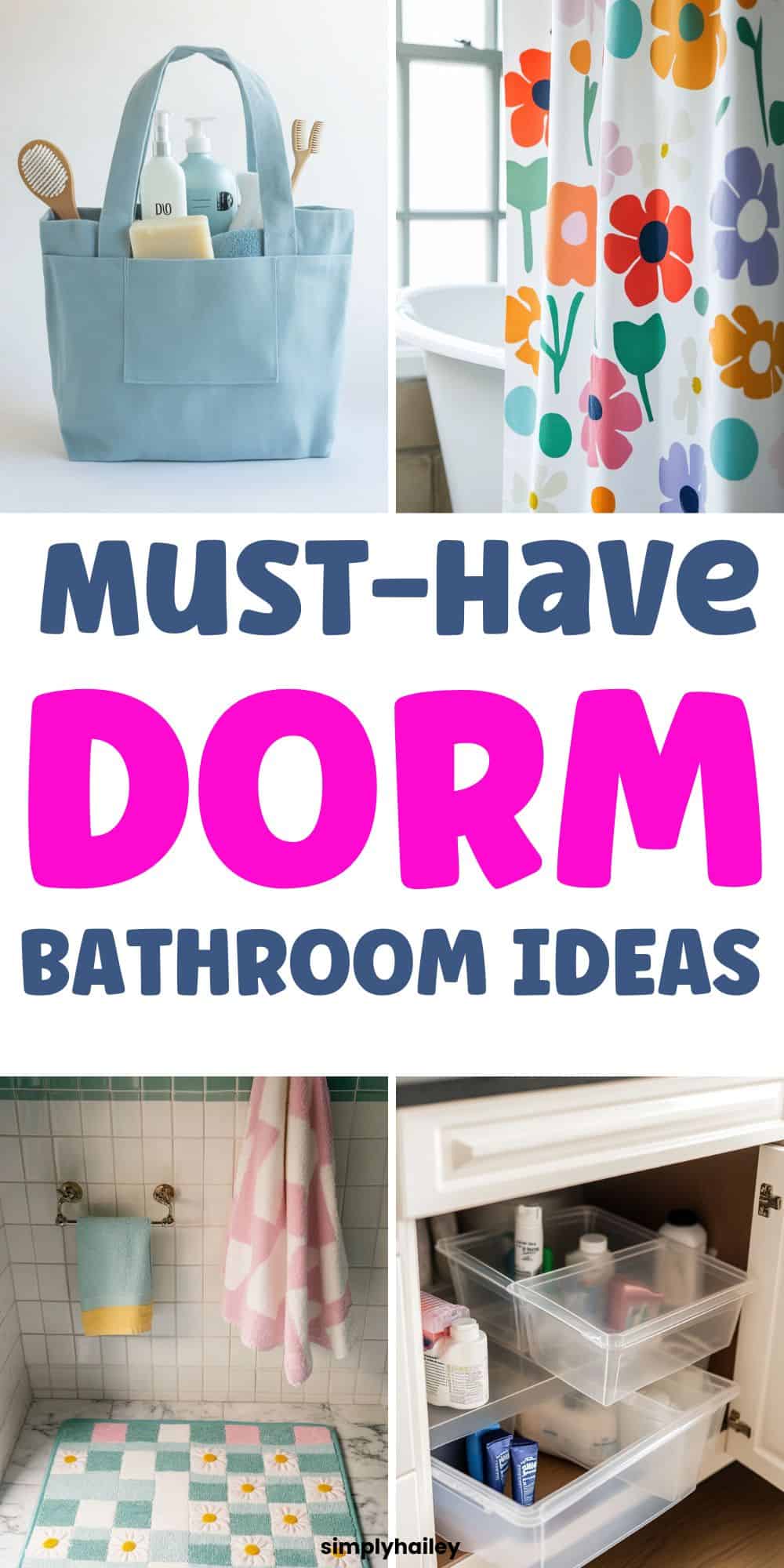 28 Dorm Bathroom Ideas You Need For Freshman Year